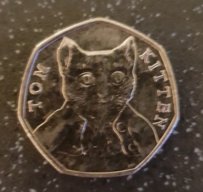 Tom Kitten - Beatrix Potter 50p Fifty Pence coin 2017 - Uncirculated ...