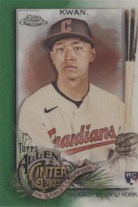2022 Topps Allen & Ginter Chrome - Steven Kwan #228 Green Refractor /99 ...