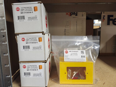 STI #KIT-71101A-Y, Single Gang Back Box/Spacer Kit, Yellow, for STI ...