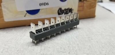 PCB Mount Terminal Block 9 Spade Push On Connector (qty 2) **NEW ...