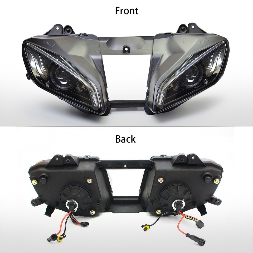 1X LED Headlight Assembly for Yamaha YZF R6 2008-2016 Front DRL Demon ...