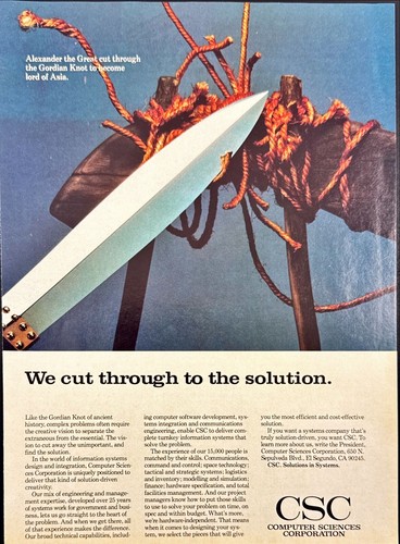 CSC Computer Sciences Corp El Segundo CA Vtg Magazine Ad 1984 | eBay