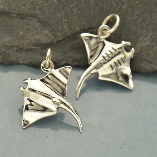 925 Sterling Silver Sting Ray Pendant - 18mm X 15mm Stingray Charm | eBay