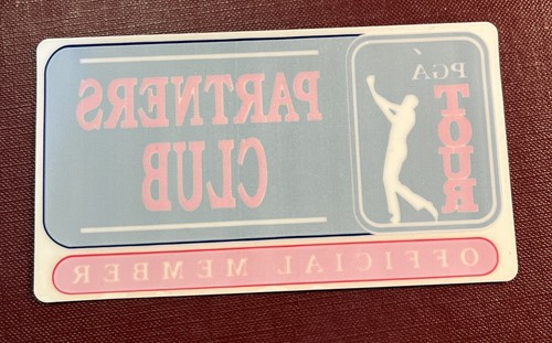 PGA Tour Partners Club Official Member Sticker/Decal, 2 1/2” X 4 1/2 ...
