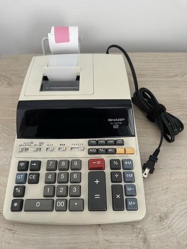 SHARP EL-1197PIII 12Digit Printing Audit/Adding Machine Calculator ...