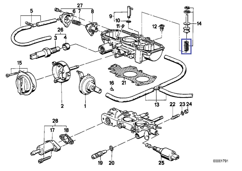 BMW M10 Engine Automatic Choke Piston Spring 1714535 New Genuine | eBay