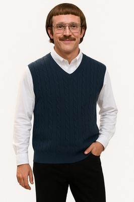 The Chit Show Halloween Costume Size XXL inc. glasses, wig, vest, and ...