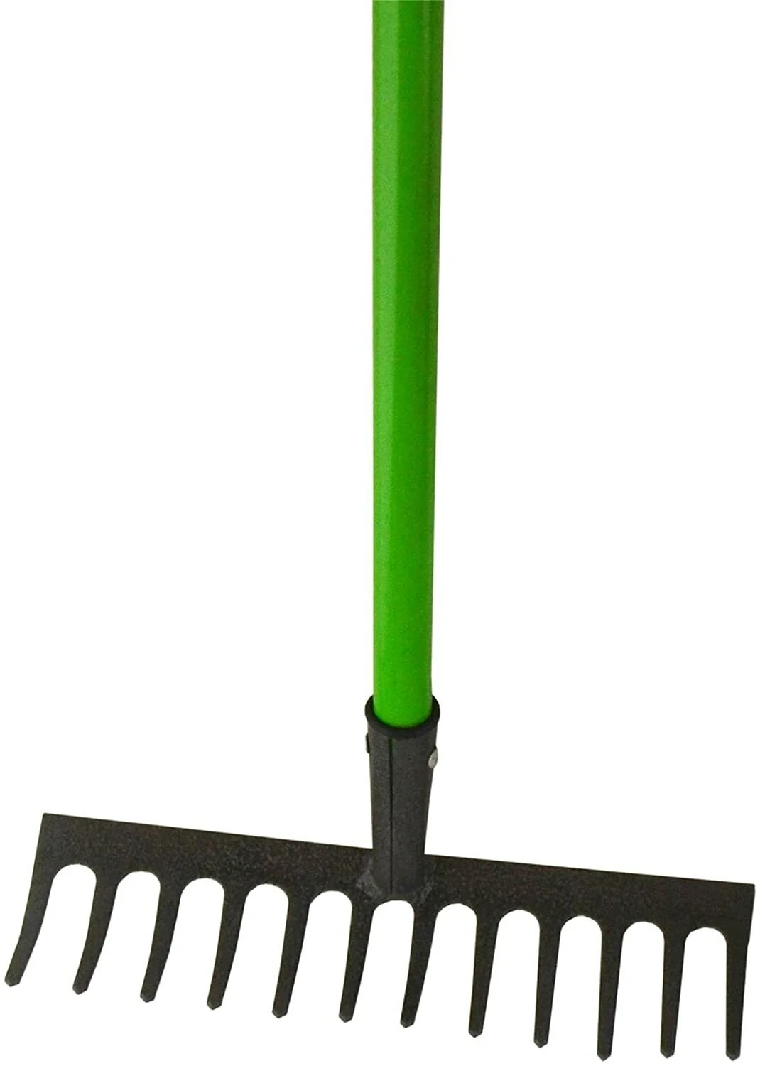 12 Tooth Garden Lawn Rake Shaft Garden Handle Leaf Metal Head Carbon ...