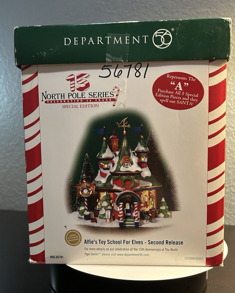 Dept 56 North Pole Series 56781 "Alfie's Toy School For Elves ...