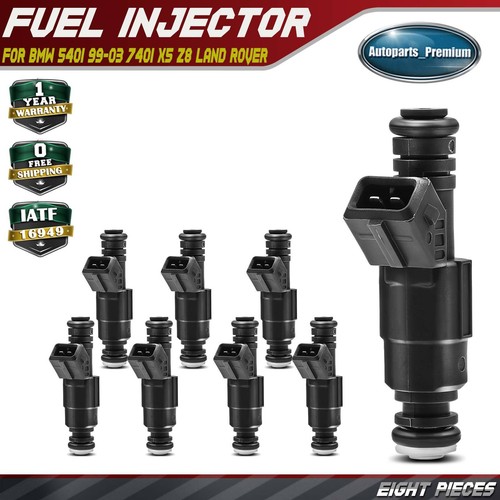 8x Fuel Injector for BMW E39 E38 E53 E52 540i 740i X5 Z8 Land Rover ...