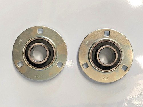 PF206 Pressed 3 bolt flange housing and bearing to suit 30mm shaft ...