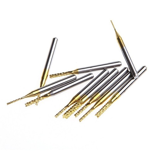 CNC End Mill Cutter Mini PCB Carbide Router Bits Kit Set 0.8-3.175 MM ...