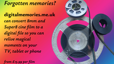 Convert 8mm and Super8 Cine Films to MP4/USB/DVD (3 minute/50' reels ...