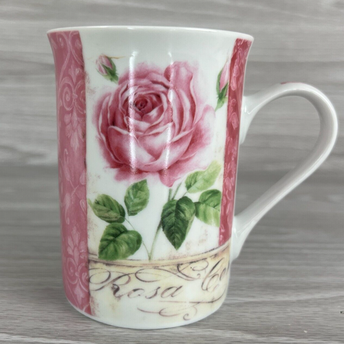 Vintage Coffee Tea Cup Mug Masterpiece Collection Ceramic Floral Pink ...