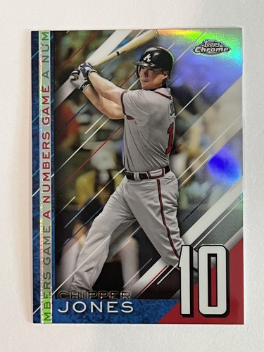 CHIPPER JONES 2020 Topps Chrome Update "A Numbers Game 10” BRAVES ...