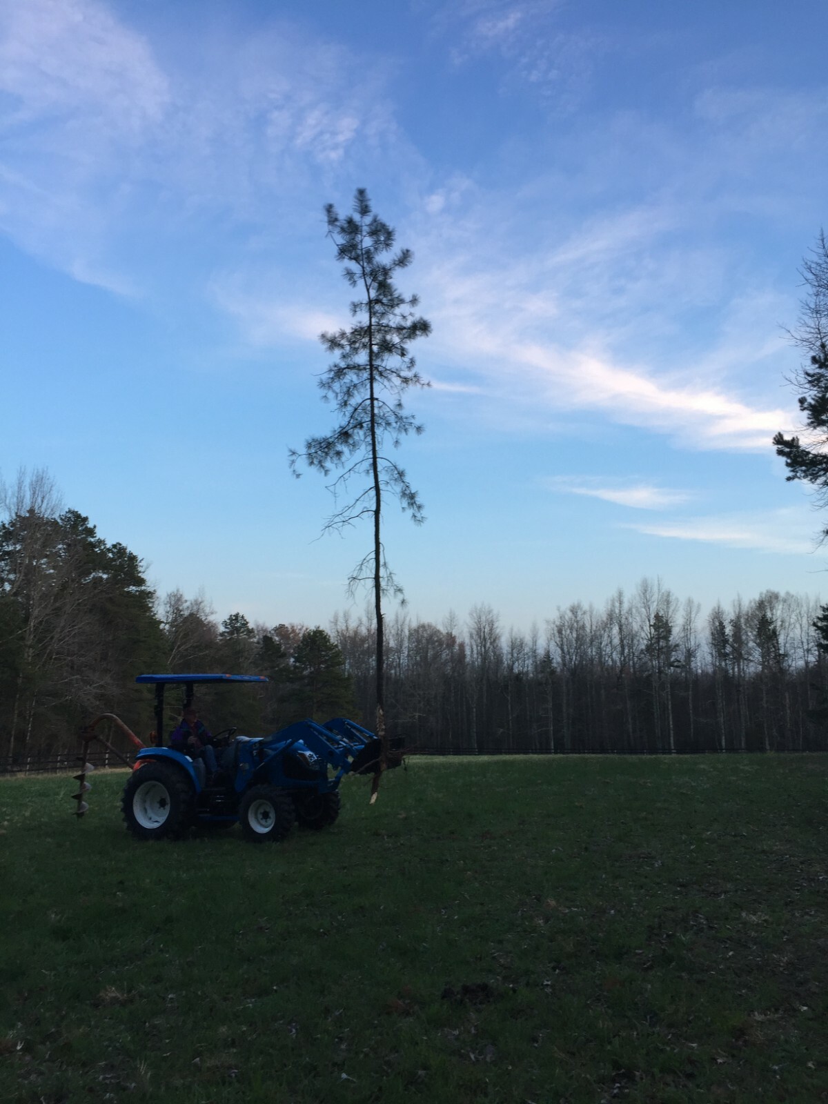 Kubota/skid steer/new holland attachment, pole setter /sapling ripper ...