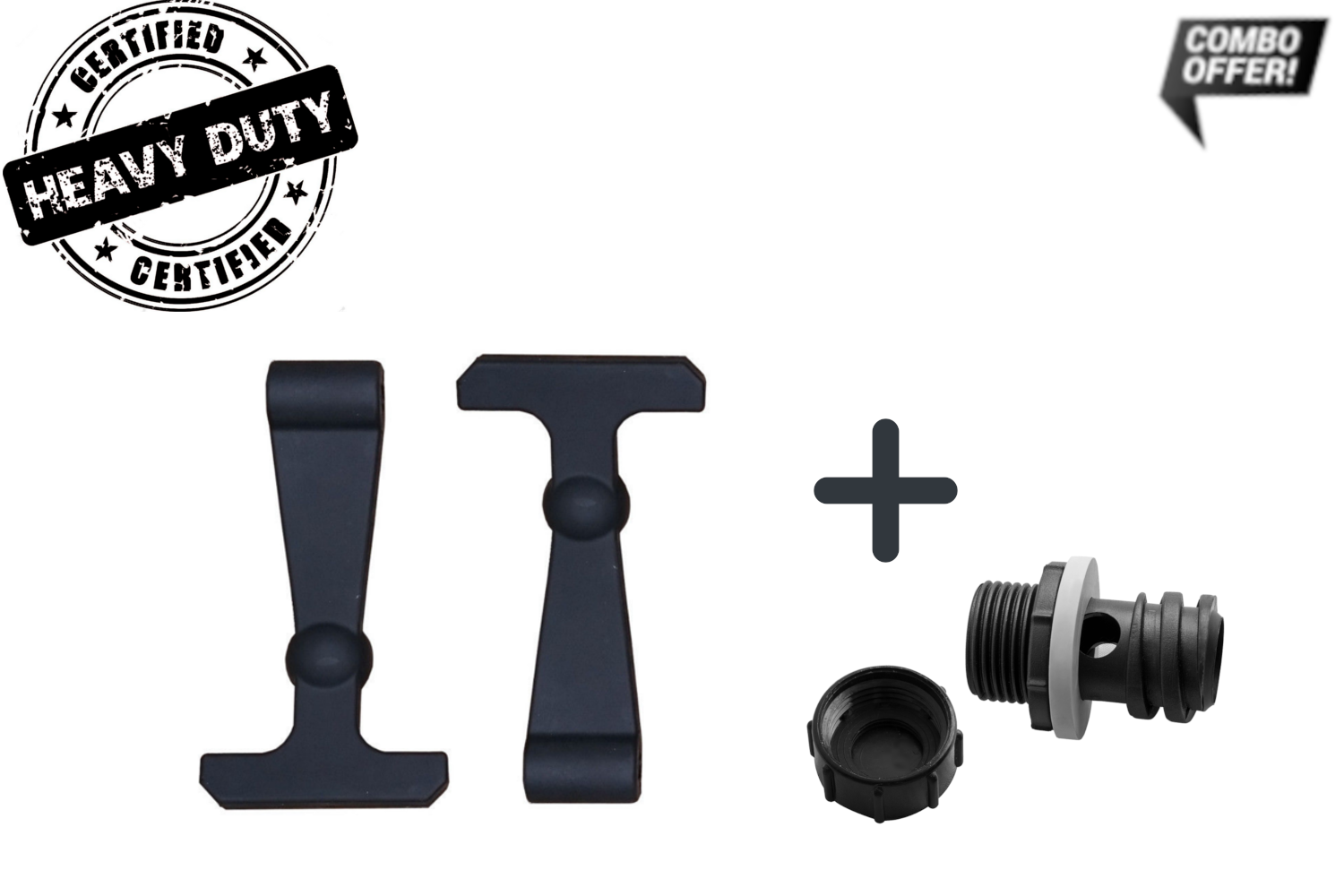 Black Replacement Cooler Latch Drain Plug Combo Pack Compatible with ...