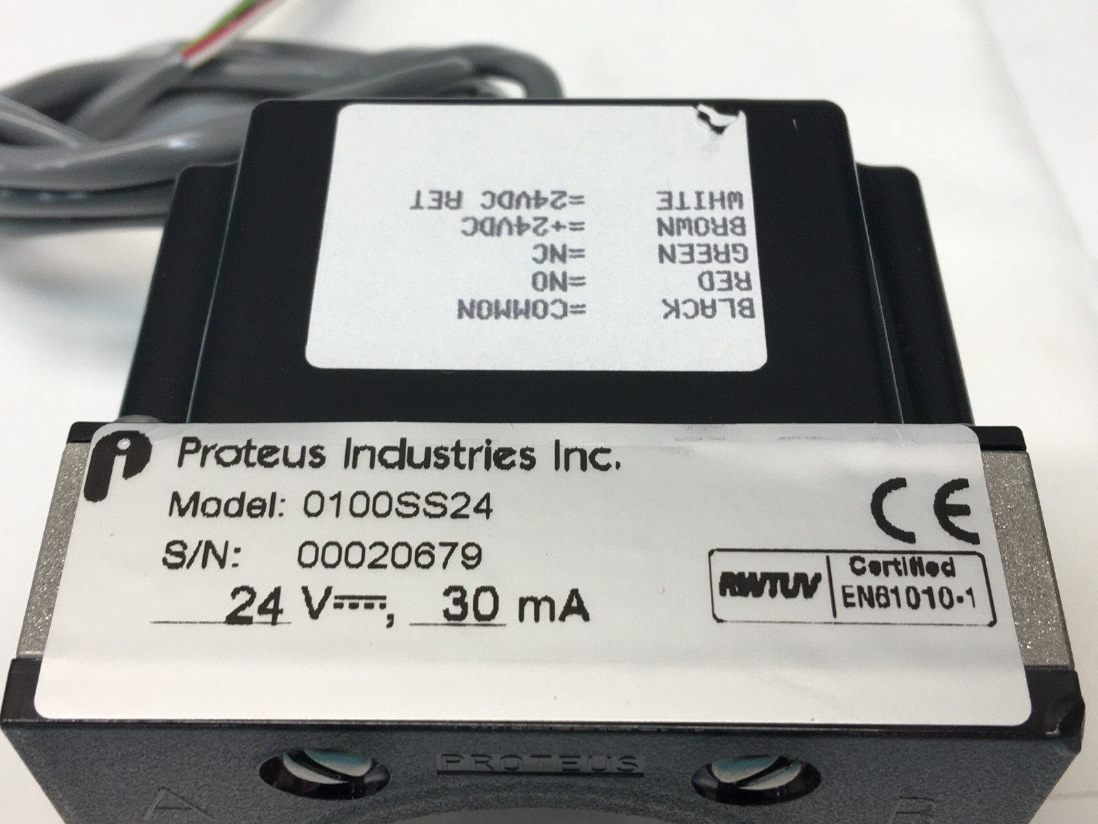 PROTEUS 0100SS24 Flow Sensor 24VDC 30mA, 110140, 131154 | eBay