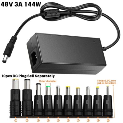 48V 3A 144W Power Supply Adapter AC 100-240V to DC 48V 3A Power Adapter ...