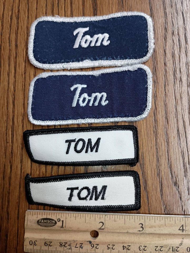 Tom Name Tag Vintage Patches (Lot of 4) | eBay