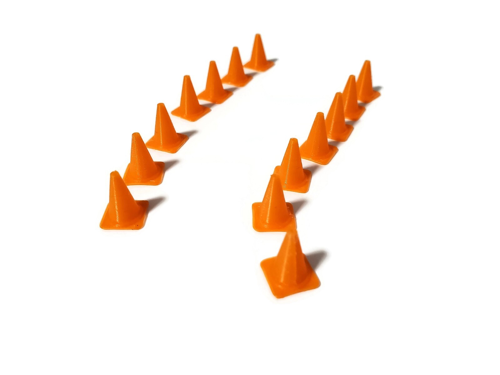 Miniature Stackable Traffic Cones Road Warning Barriers (24pc) 1/64 ...