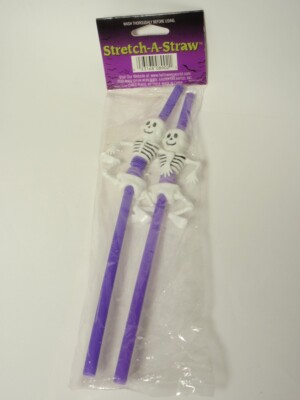 Vtg Fun World Halloween Skeleton Plastic Stretch-A-Straw | eBay