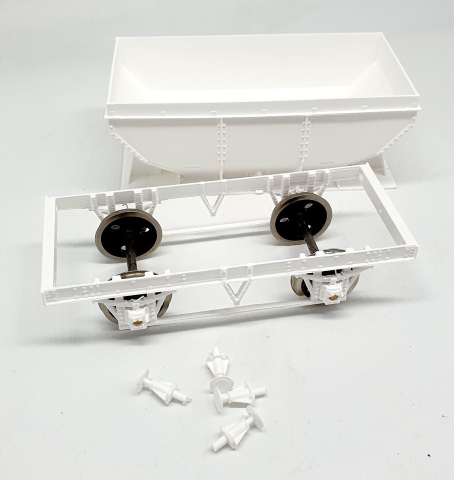 O Gauge 24 ton BR Slag Ballast Hopper Wagon Kit Unpainted Truck LMS ...