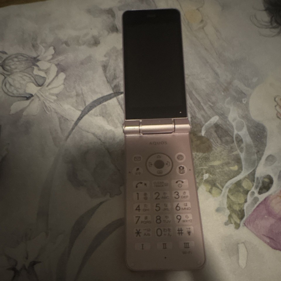 Sharp Aquos 601-sh Pink Flip Phone with Japanese Keypad and ...