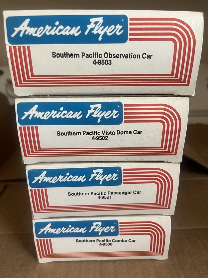 American Flyer S Southern Pacific 4-Car Passenger Set 4-9500 9501 9502 9503 | eBay