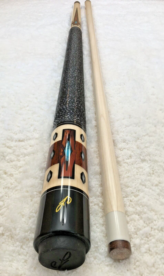 Jerry Olivier Custom Pool Cue JO-18-15, Cocobolo & Turquoise, FREE HARD ...