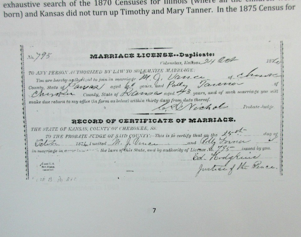 Kansas Genealogy Pioneers of Baxter Springs Mintun Vance Tener 1816 to ...