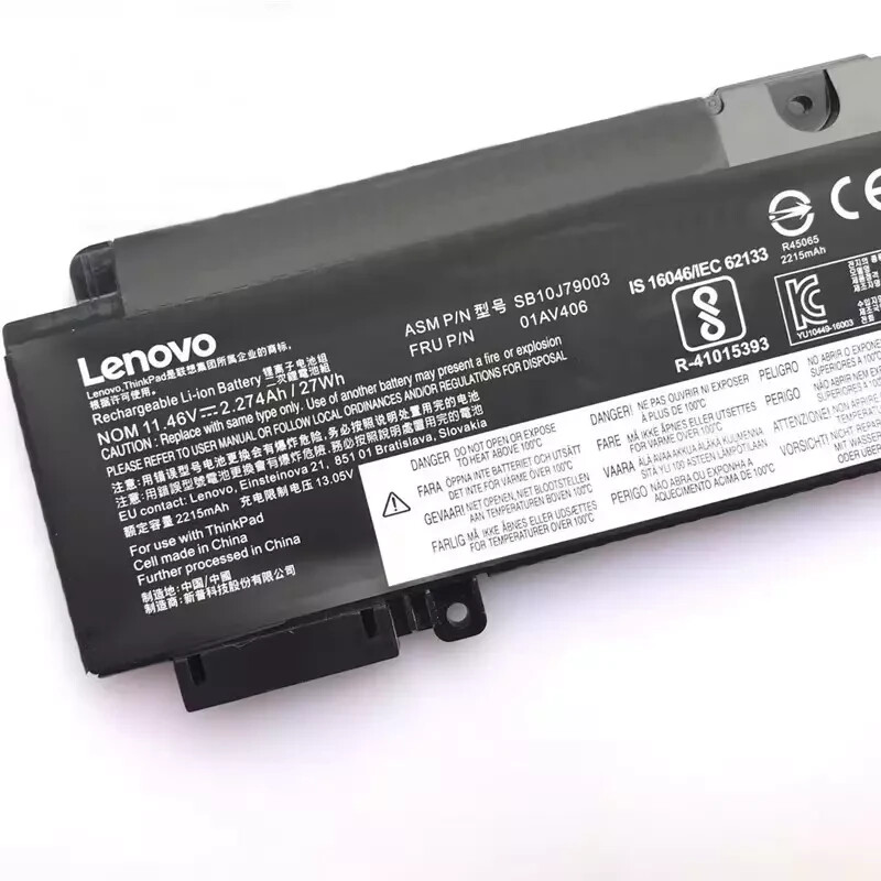 Genuine 27WH 01AV406 SB10J79003 Battery For Lenovo ThinkPad T460S T470S ...