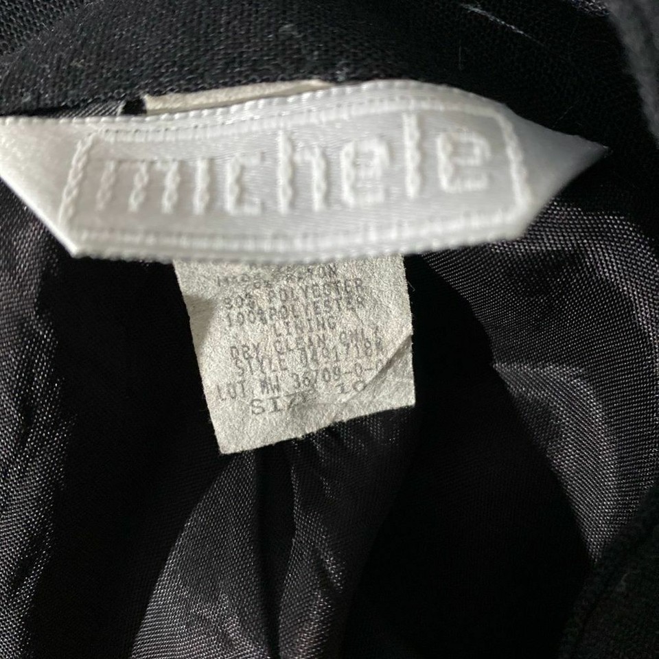 Michele Classic Black Pencil Skirt Size 10 Polyester Nylon Blend Ebay