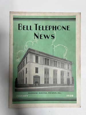 Vintage Antique Bell Telephone News Magazine January 1930 (A4) | eBay