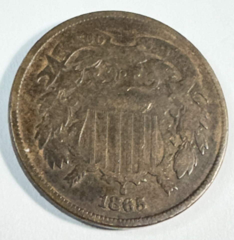1865 Two Cent Piece 2C Ungraded Civil War Era US Copper Coin #3027 | eBay