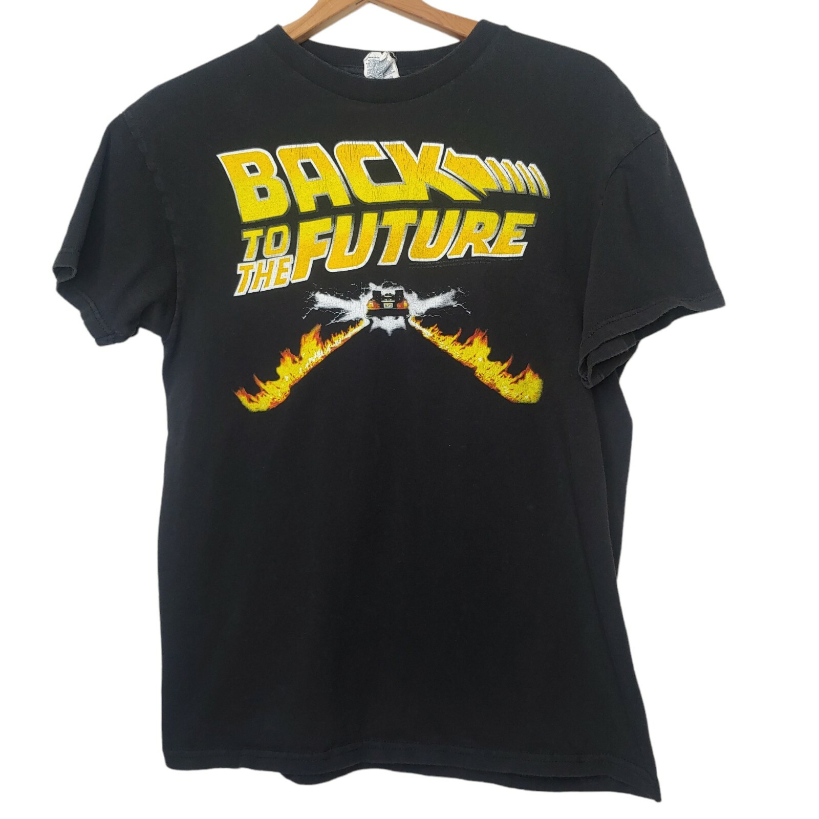 Back to the Future Movie Delorean Tire Flames Men M T… - Gem