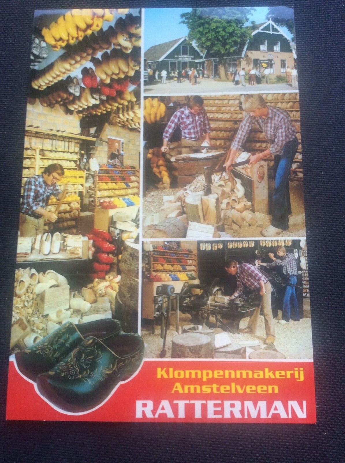 Dutch Postcard Holland Netherlands Unused Clog Maker Klompenmakerij ...