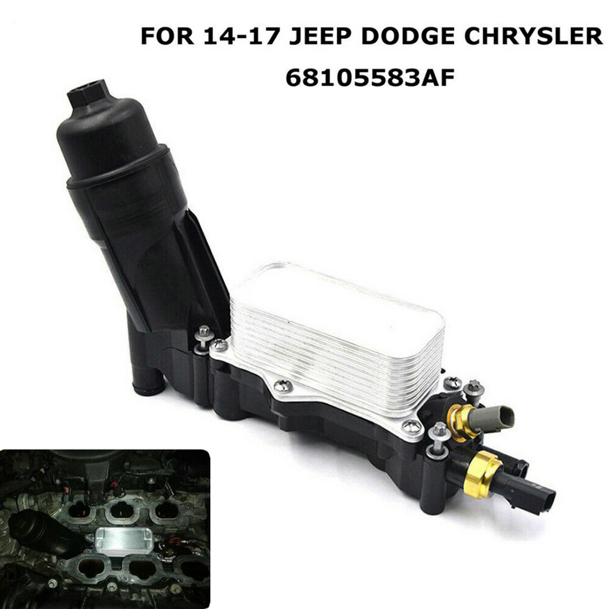 Oil Filter Adapter Housing For 14-17 Jeep for Dodge Chrysler 3.6 V6 ...