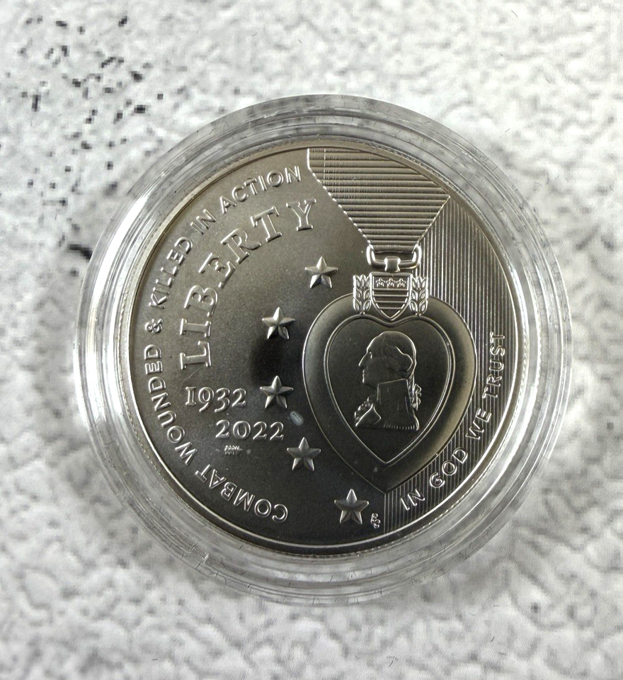 2022 W National Purple Heart Hall Of Honor Uncirculated .999 Silver ...