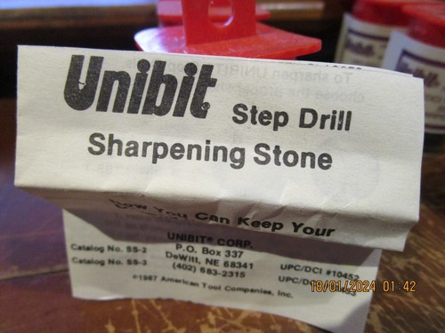 UNIBIT STEP DRILL MOUNTED SHARPENING STONES X , 3 X SS2 ,NEW GENUINE ...