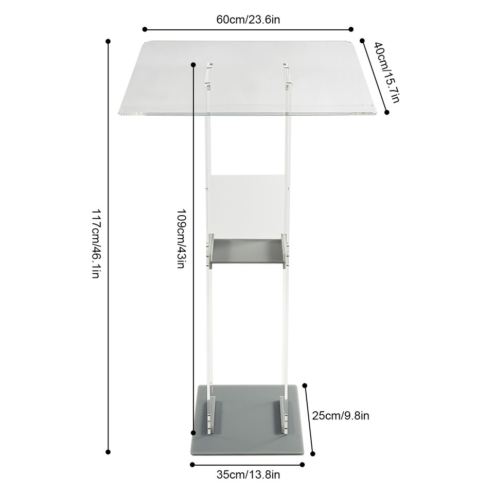 Acrylic Pulpit Stand Presentation Lectern Podium Church Office ...