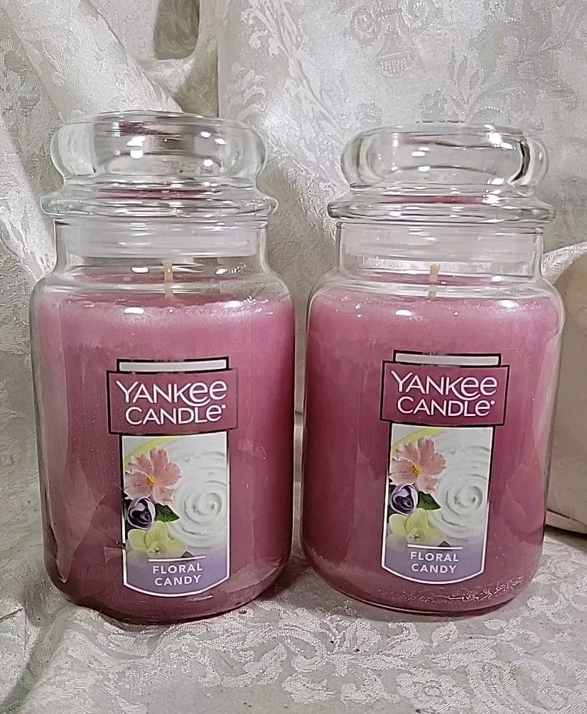 Yankee Candle Floral Candy Large Jar - Set of 2 - NEW | eBay