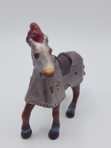 Bullyland Medieval Knight Horse Battle JOUST Armor Silver 4.5" Made In ...