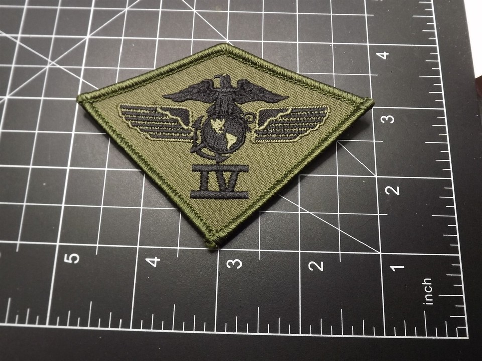 U.S. Marine Corps "4TH AIR WING" PATCH BRAND NEW IRON-ON USMC APPROVED ...