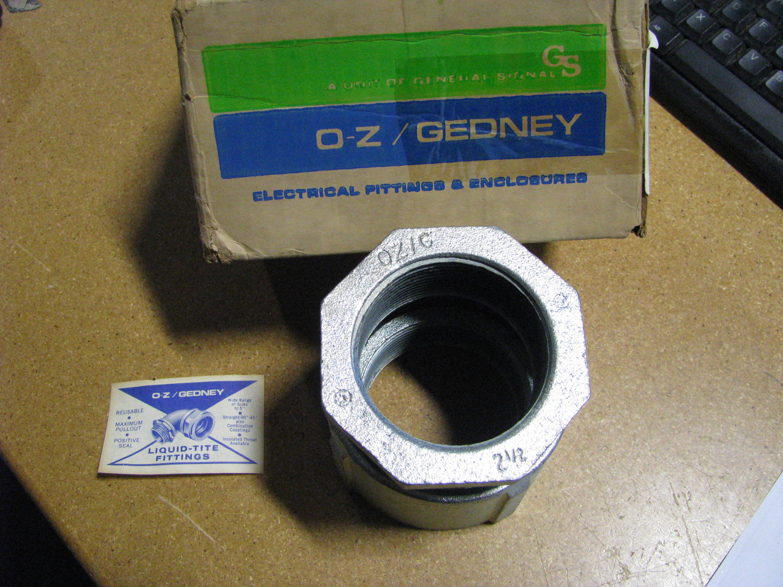 OZ / GEDNEY RIDGID CONDUIT COUPLING 3 PC 2-1/2" # 4-250 NSN: 5975-00 ...