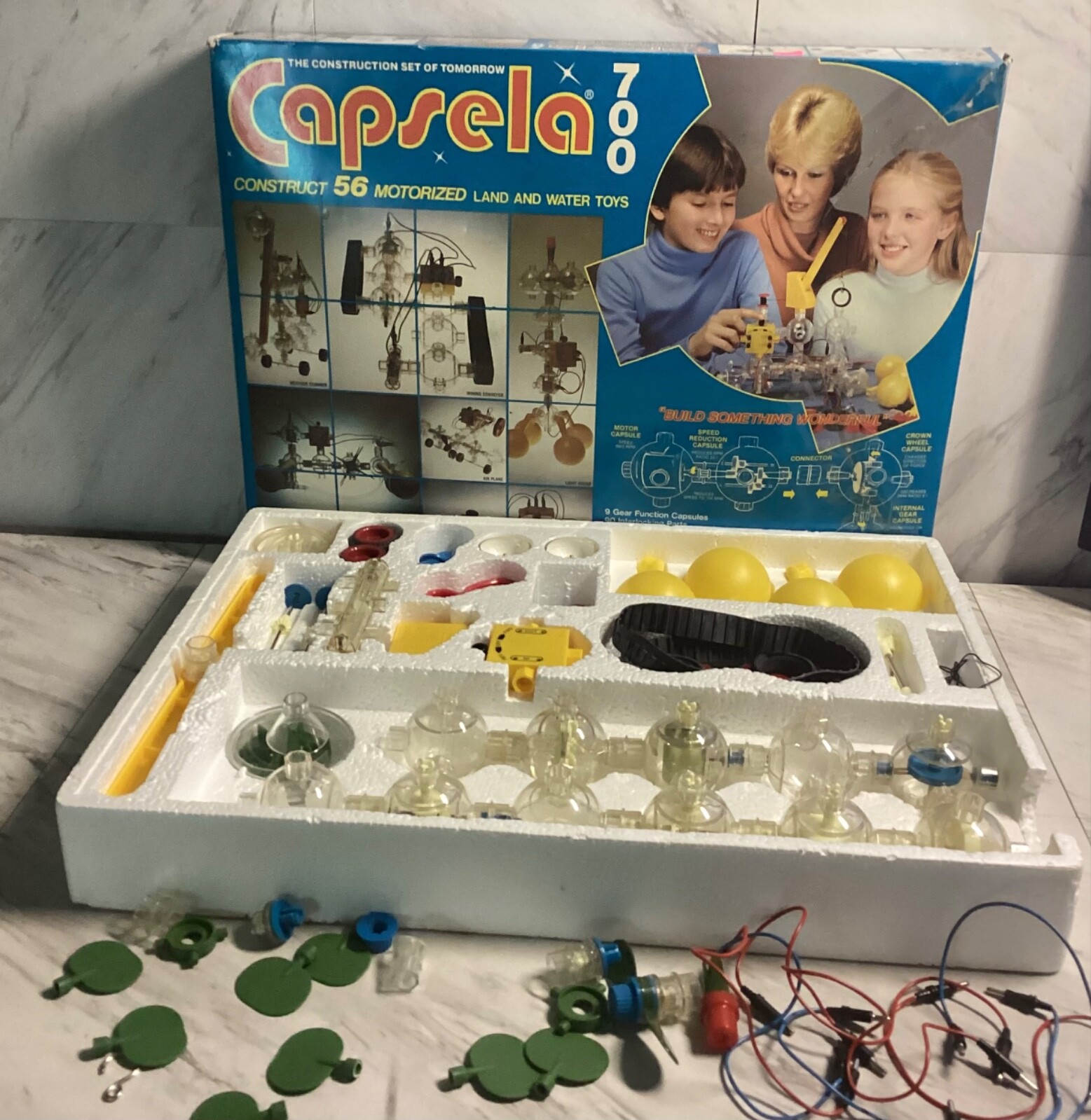 Vintage Capsela 700 Building Construction Land Water Set Motorized for ...