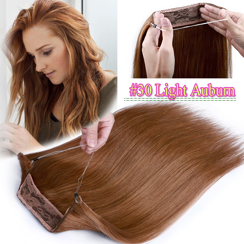 Balayage Line Weft Wire In Human Remy Hair Extensions Headband WAVY One ...