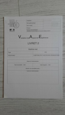 LIVRET 2 VAE BTS CGO validé + QUESTIONS orales + envoi mail | eBay