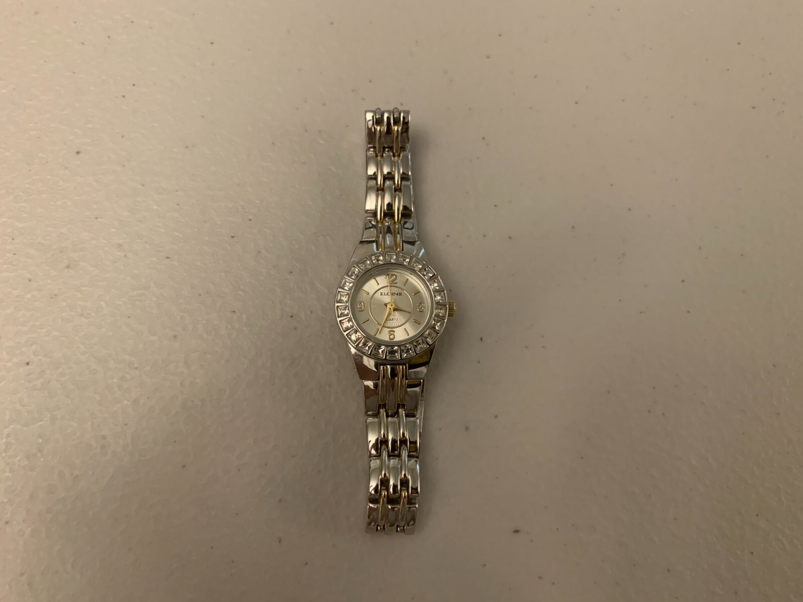 Elgin II Silver Tone Crystal Women Wrist Watch EL 819 Old Battery | eBay