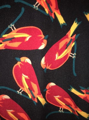 LulaRoe Red Robin Orange sparrow bird Black Teal Leggings Stretch Pants O/S NEW | eBay